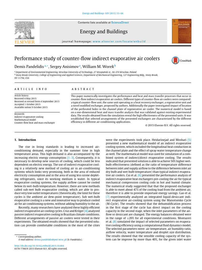 26 - Pandelidis D Et Al - 2015 - Perfomance Study of Counter-Flow IEC ...