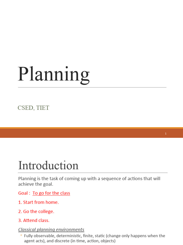 Planning | PDF | Computer Programming | Computer Science