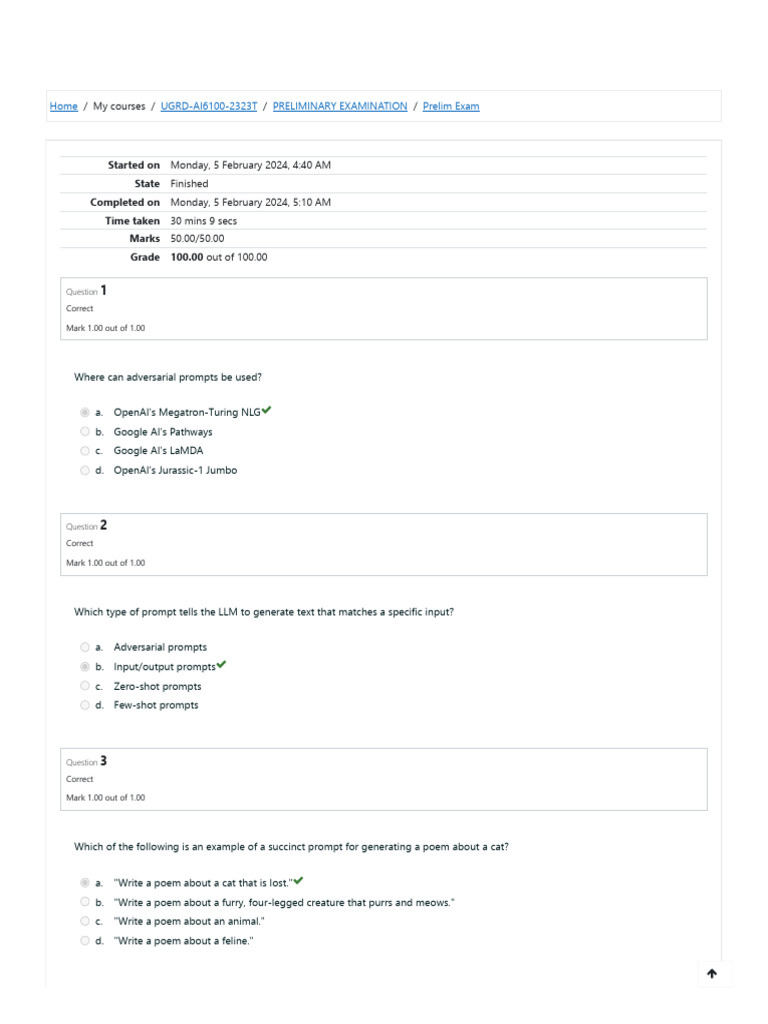 Prelim Lec Exam | PDF | Computer Science | Artificial Intelligence