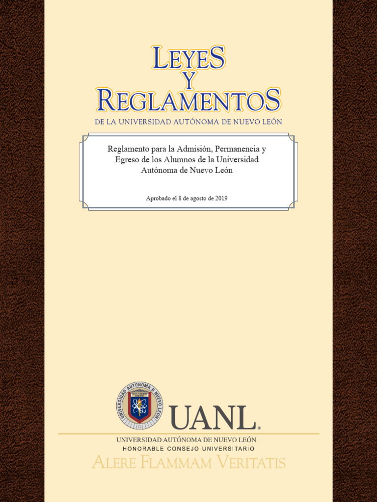 Reglamento UANL para Alumnos | PDF | Plan de estudios | Titulo academico