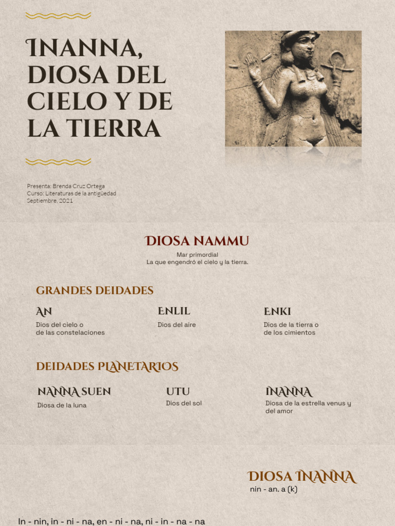 Inanna: Diosa del Cielo y la Tierra | PDF | Deidades | Mitología