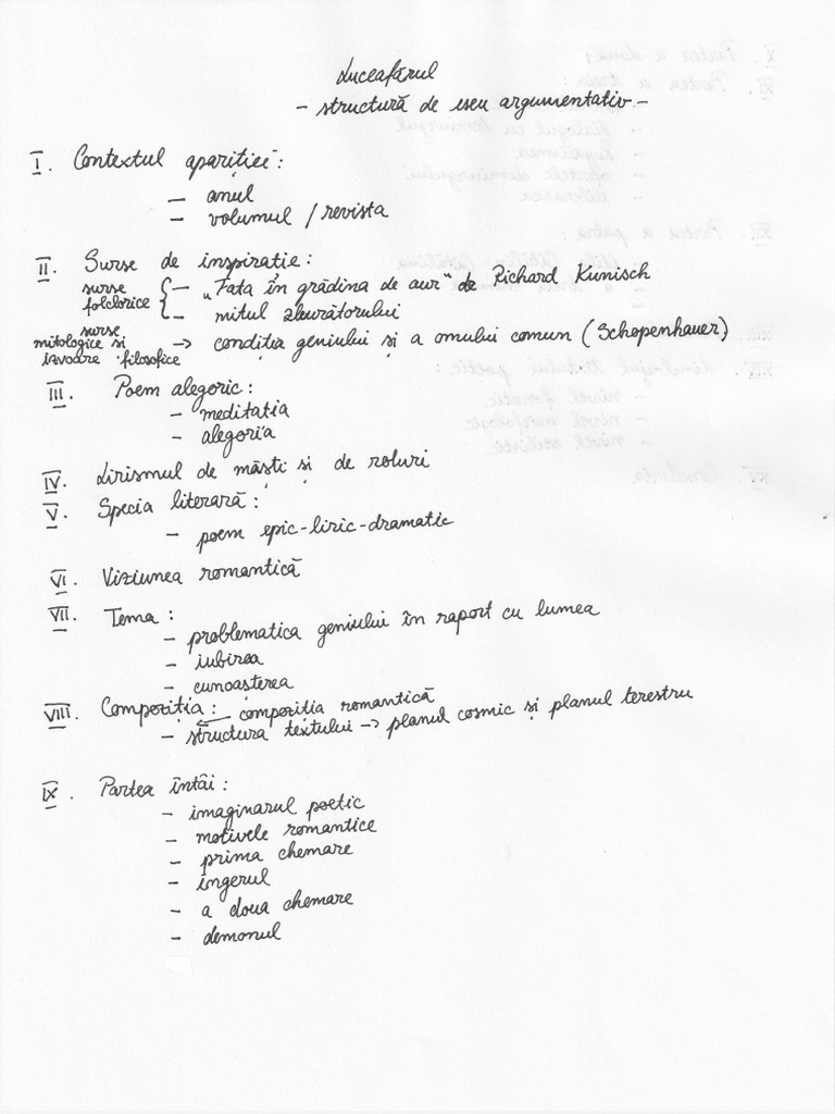 Luceafărul - structura eseului argumentativ pentru caracterul romantic ...