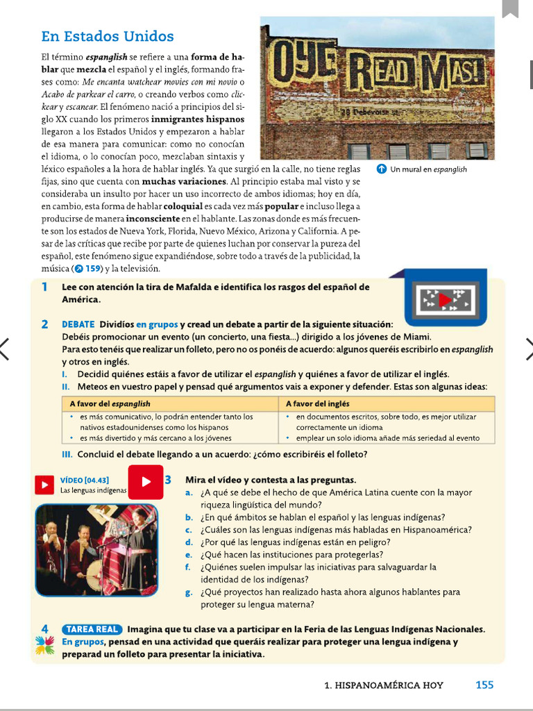4 Una Vuelta Por La Cultura Hispana 5 | Descargar gratis PDF | Lengua ...