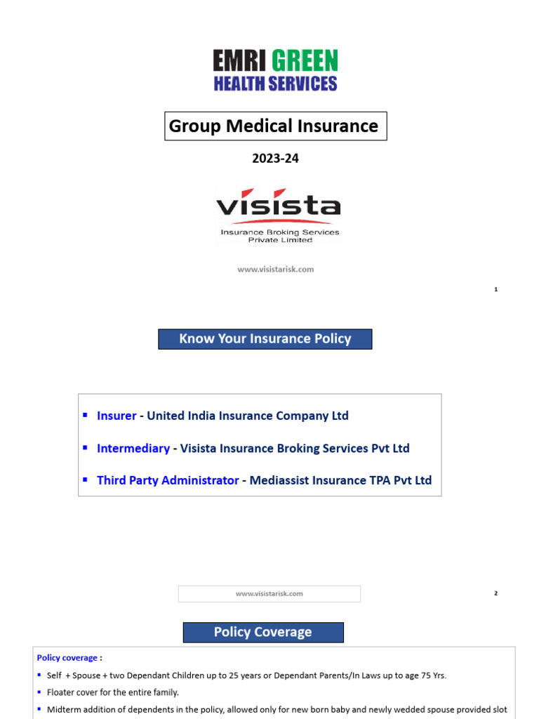 Comprehensive Group Medical Insurance Guide | PDF | Cheque | Hospital