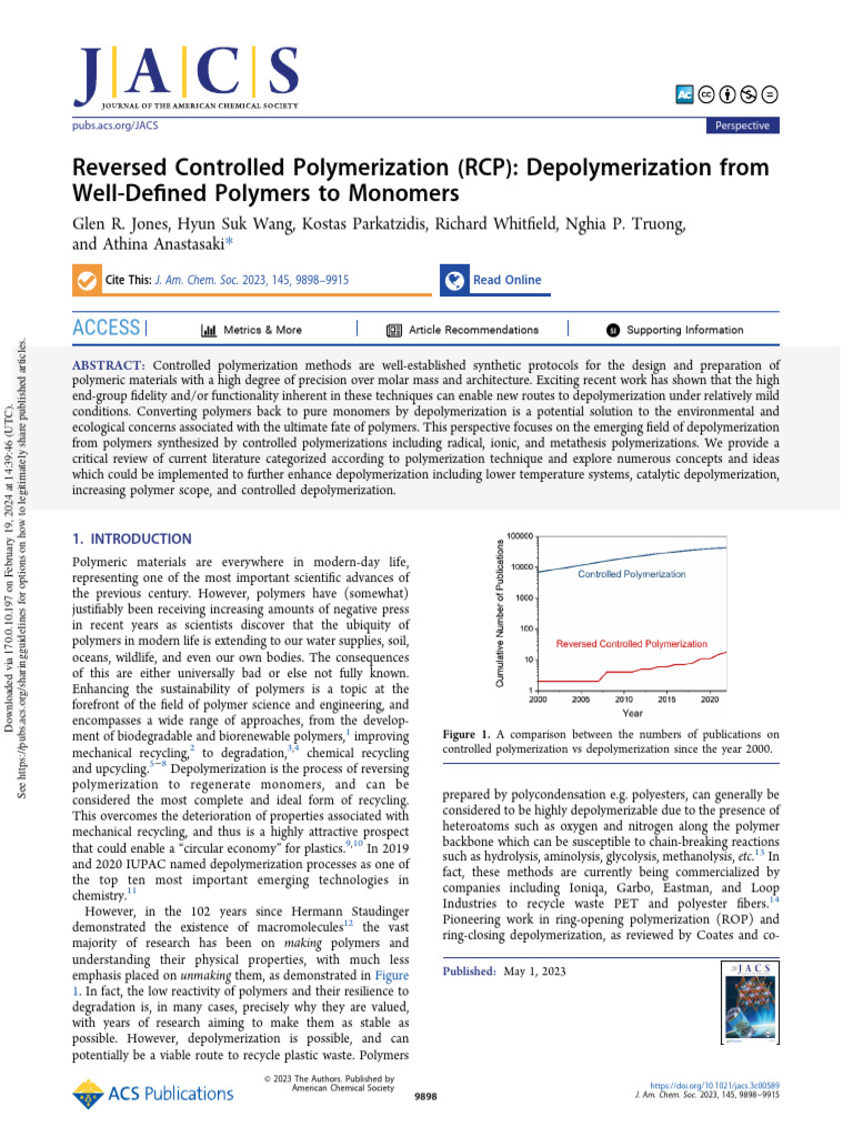 Jones Et Al., 2023 | PDF | Polymers | Polymerization