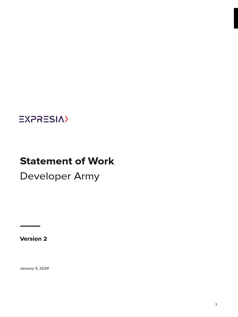 SOW Expresia Developer Army | PDF | Password | Non Disclosure Agreement