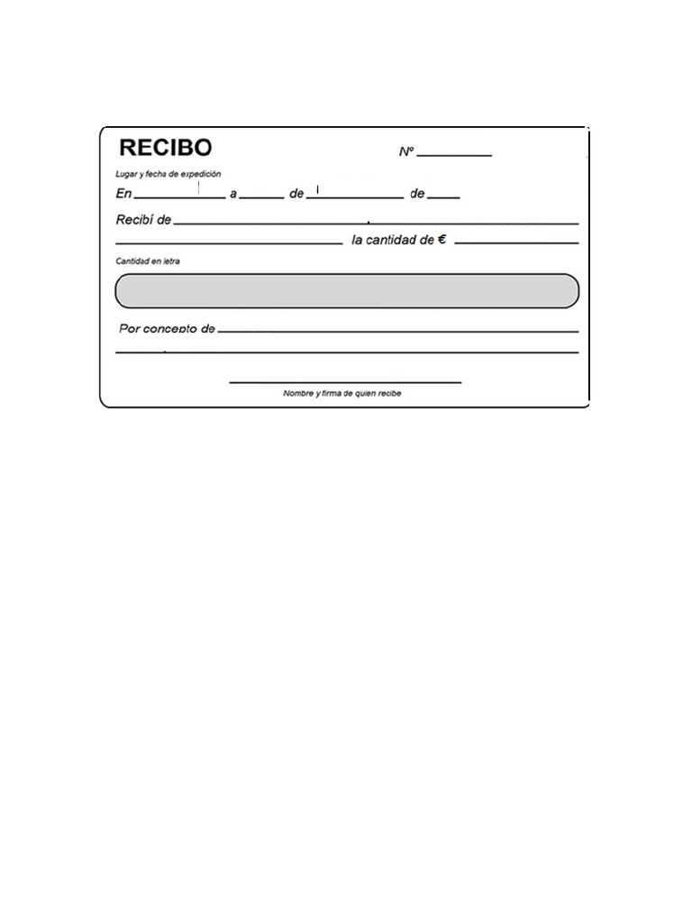 RECIBO Rellenable | PDF