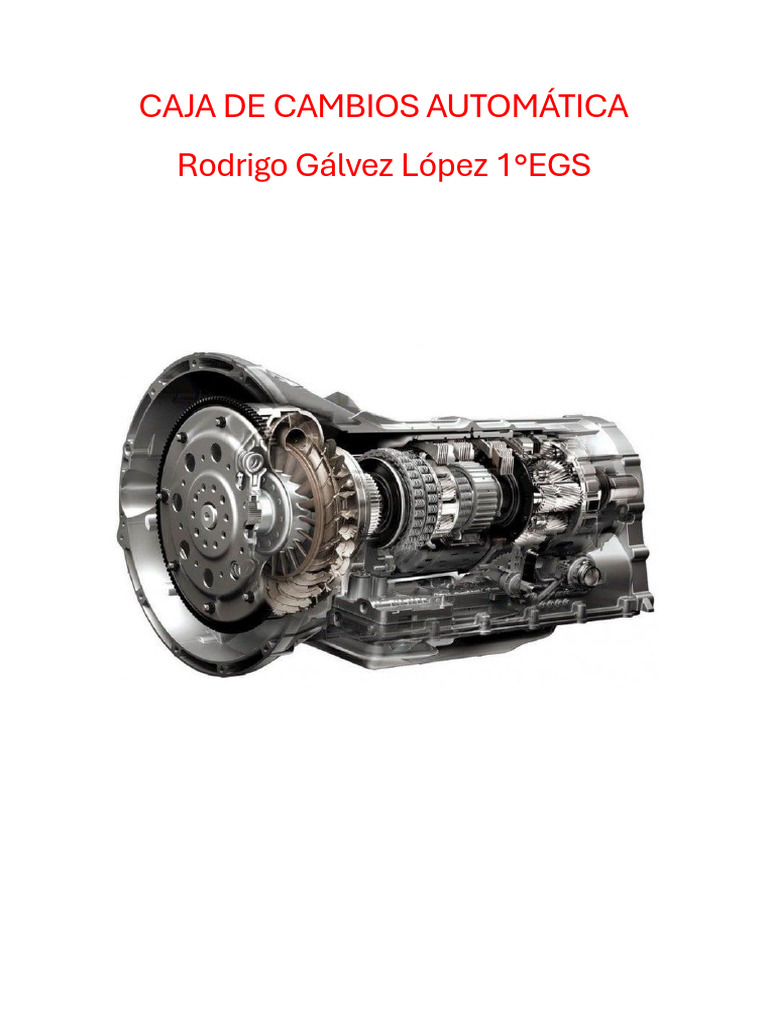 Caja de Cambios Automática Rodrigo Gálvez López 1°EGS | PDF ...