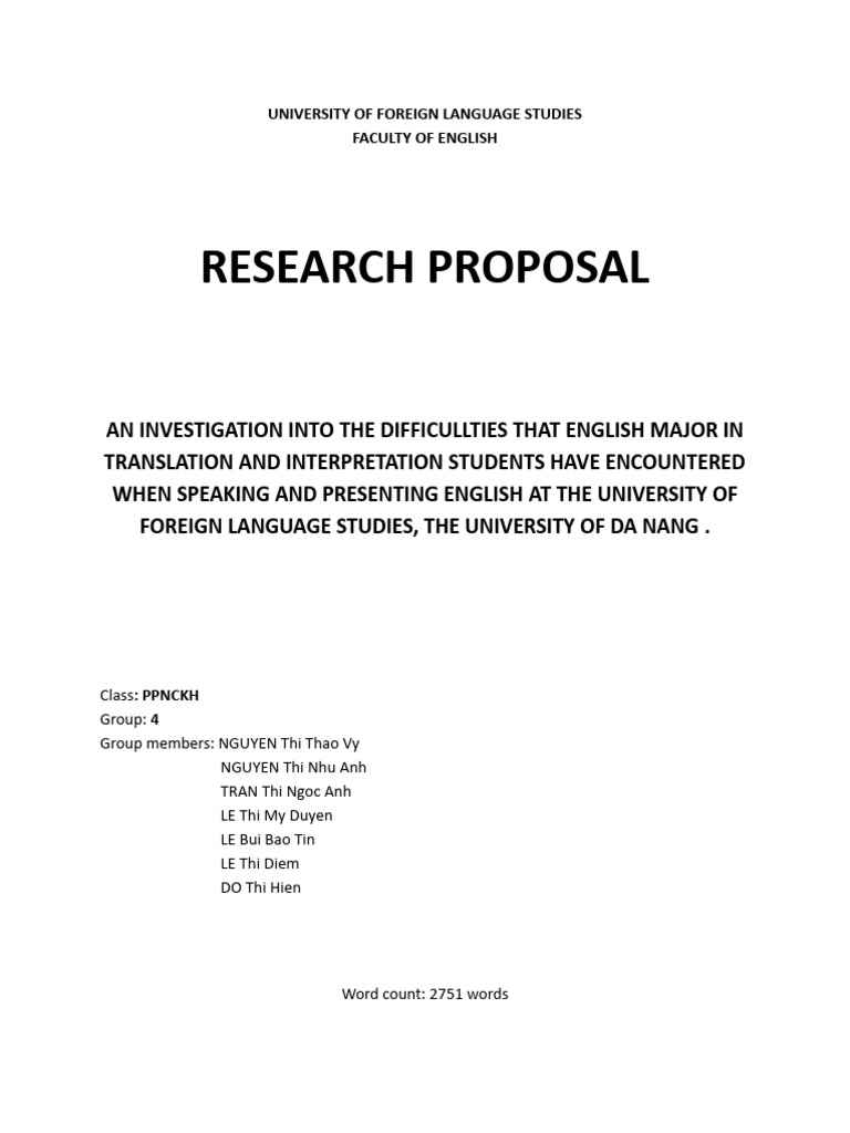 Research Proposal | PDF | Survey Methodology | Validity (Statistics)