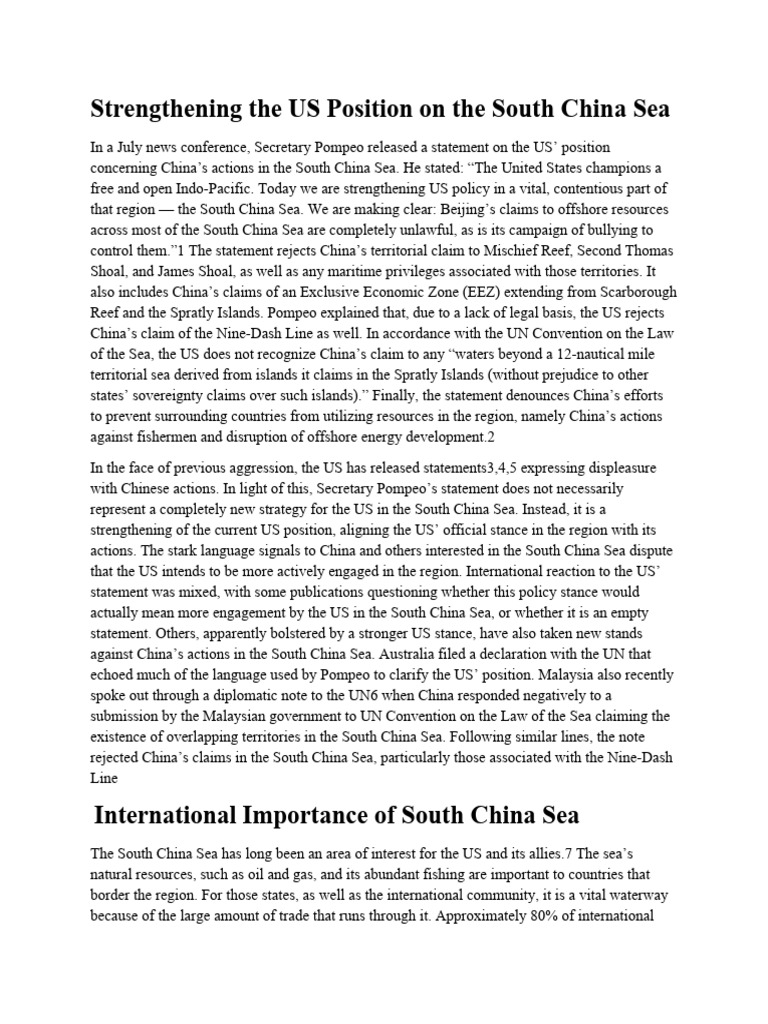 Document 5 | PDF | South China Sea | International Relations