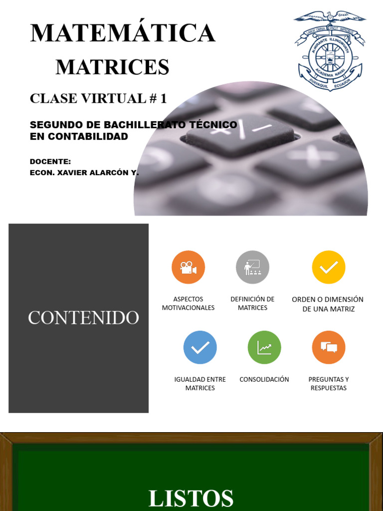 Clase # 1 Definición de Matrices | PDF | Matriz (Matemáticas) | Objetos matemáticos