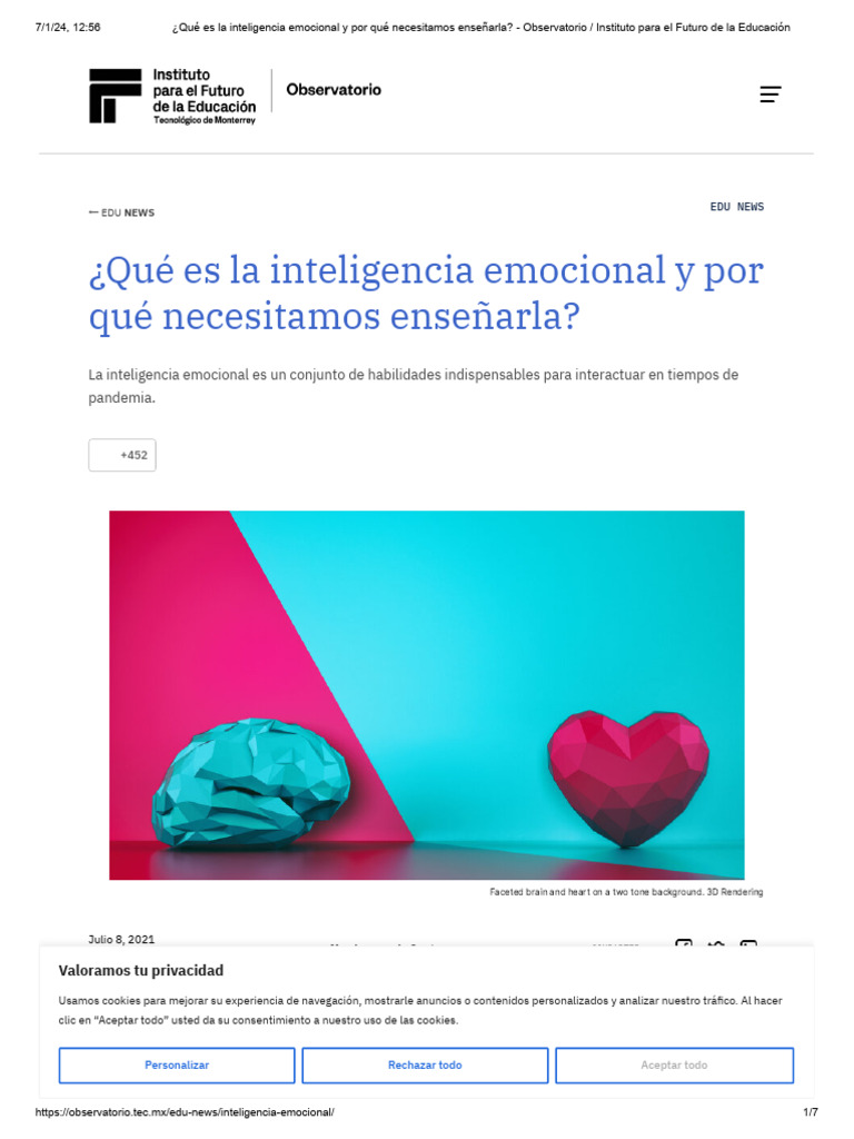 ¿Qué Es La Inteligencia Emocional y Por Qué Necesitamos Enseñarla ...