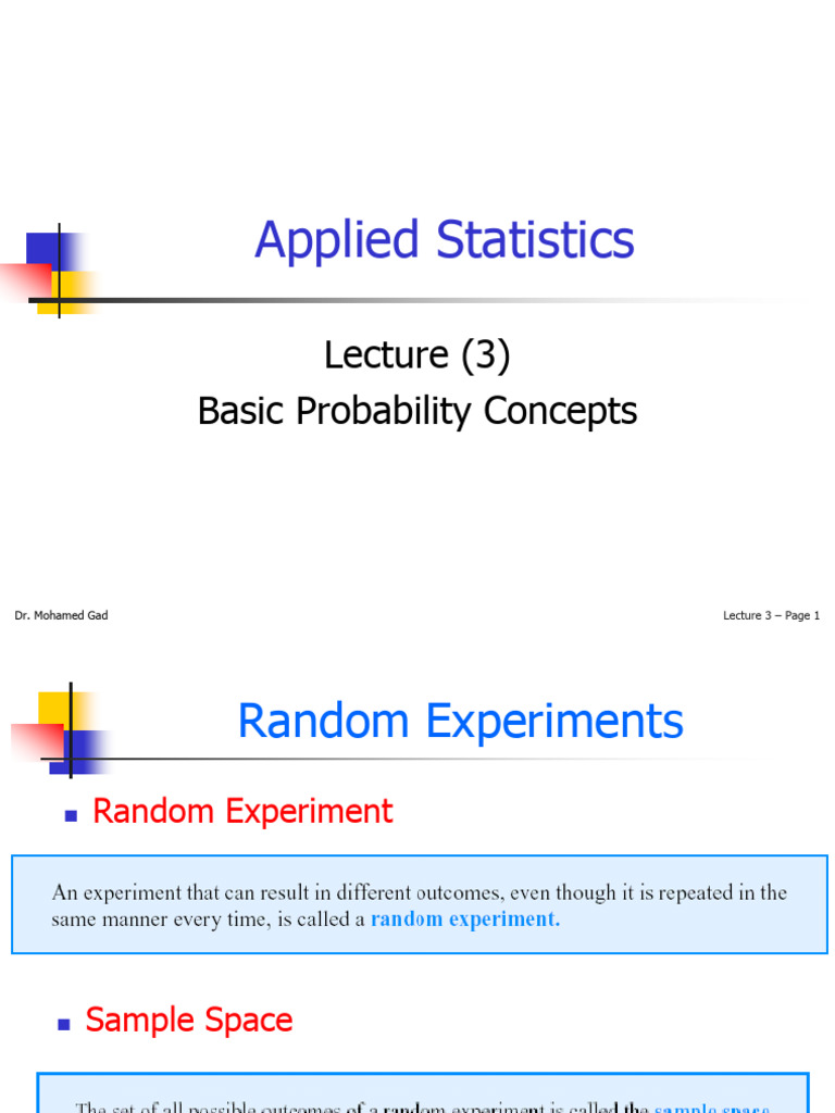 Civil Stat 03 | PDF | Probability | Probability Theory