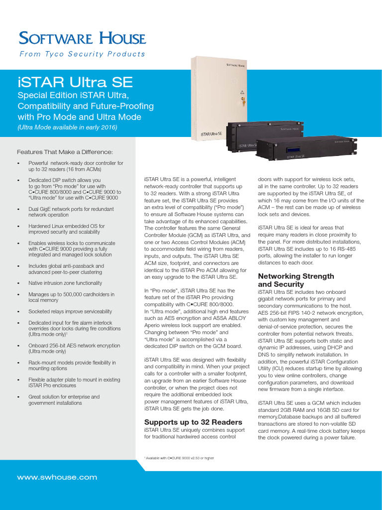 Istar-Ultra-Se Ds en | PDF | Computer Network | Access Control Istar-Ultra-Se Ds en | PDF | Computer Network | Access Control