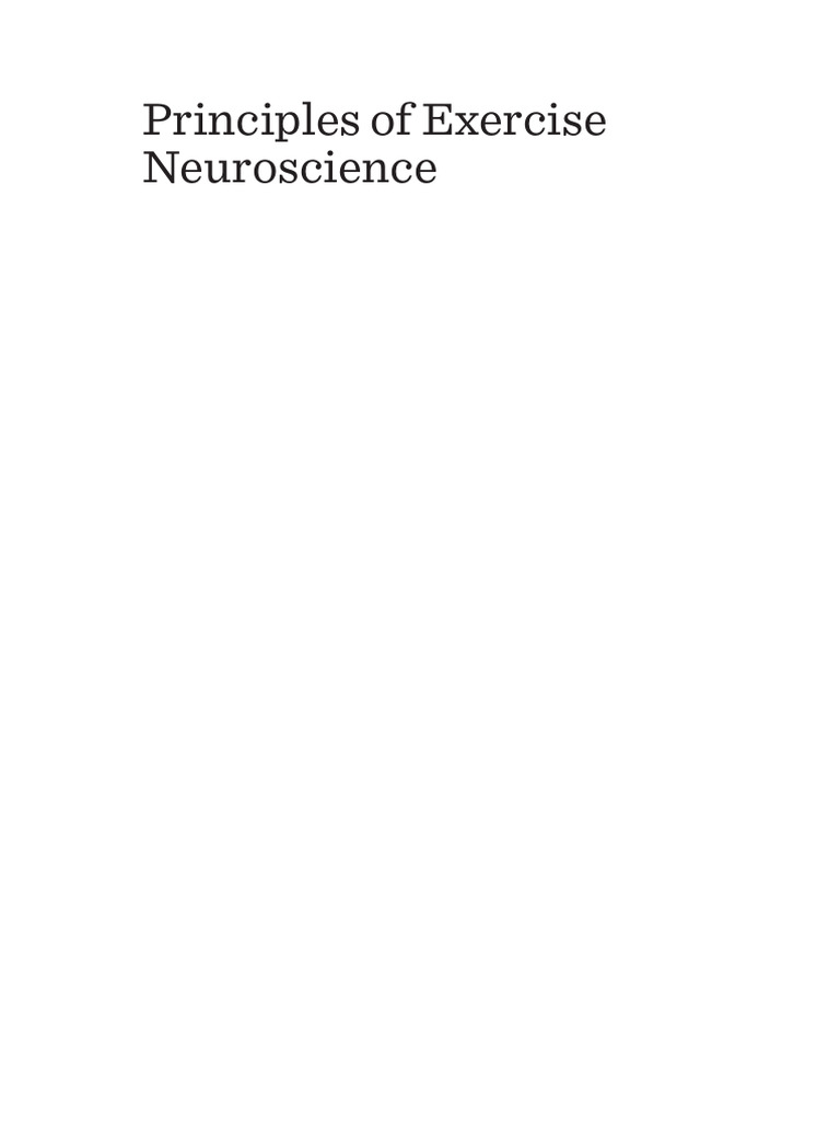 principles-of-exercise-neuroscience | PDF | Neuroscience | Cerebral Cortex