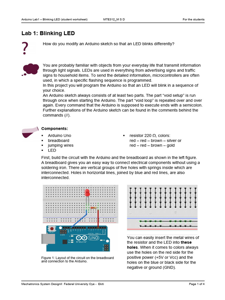 MTE Assignment 1 | PDF | Arduino | Frequency