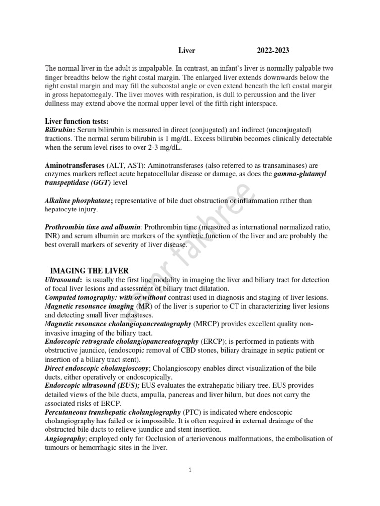 Liver 2024 Lecture | PDF | Liver | Cirrhosis