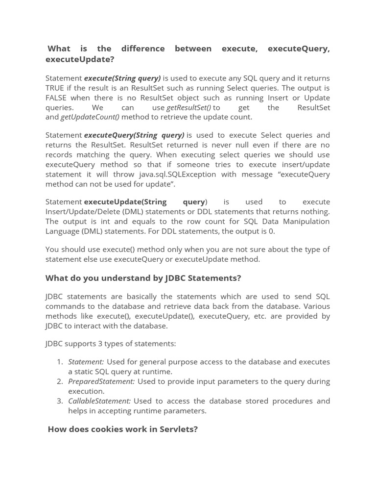 java questions | PDF | Method (Computer Programming) | Http Cookie java questions | PDF | Method (Computer Programming) | Http Cookie