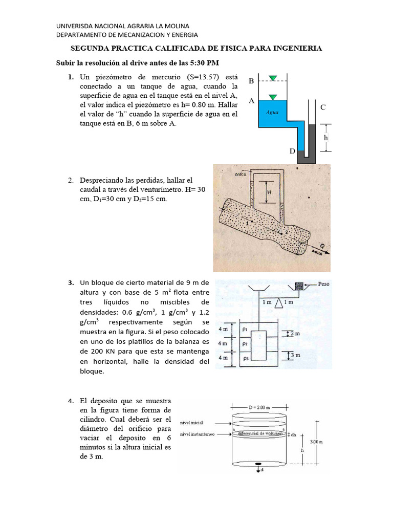 Segunda Practica Calificada de Fisica para Ingenieria | PDF