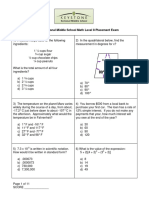 2020 State Competition Answer Key | PDF | Mathematics