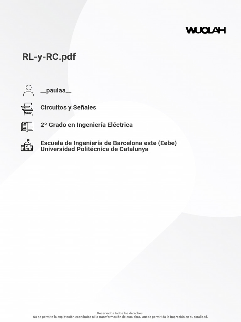 Wuolah Premium RL y RC | PDF | Red eléctrica | Inductor