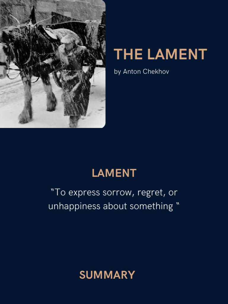 The Lament - 20240514 - 164942 - 0000 | PDF | Anton Chekhov