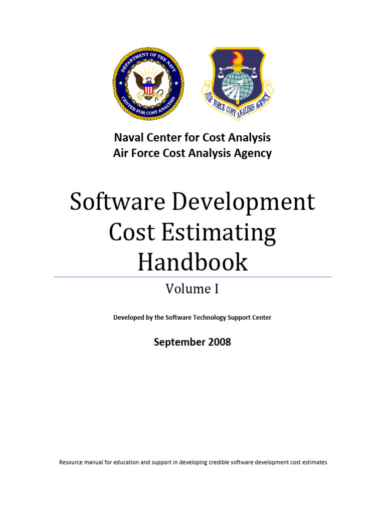 SW Cost Est Manual Vol I Rev 10 | PDF | Software Development ...