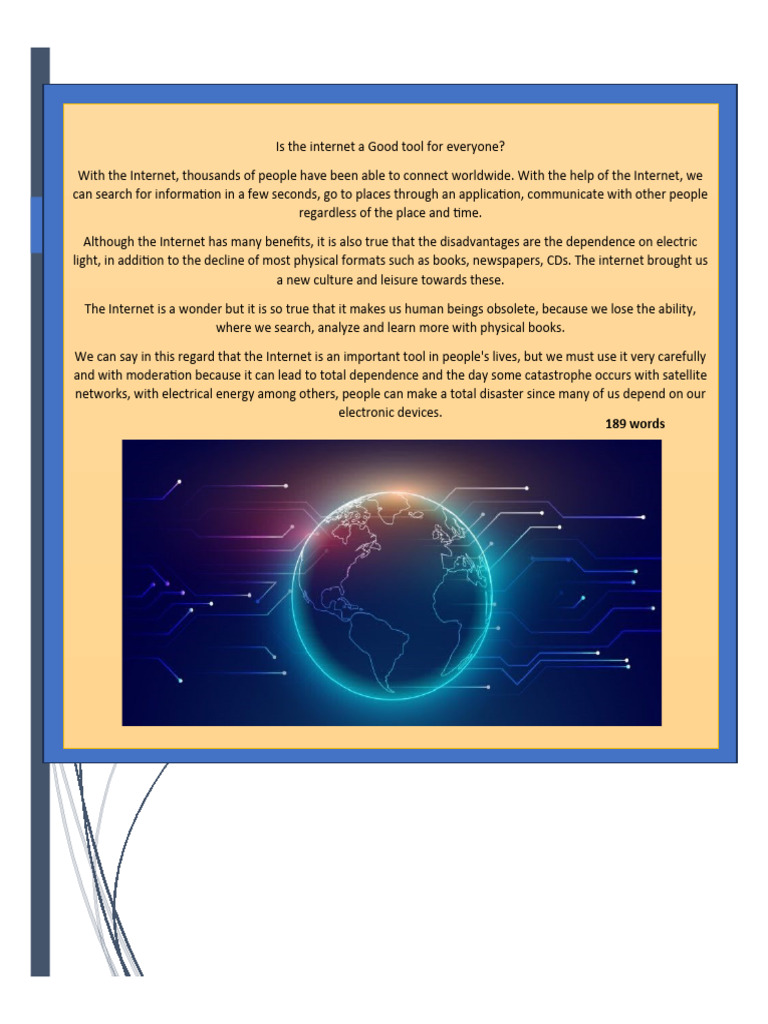 Is the Internet Beneficial for Everyone? | PDF | Computers