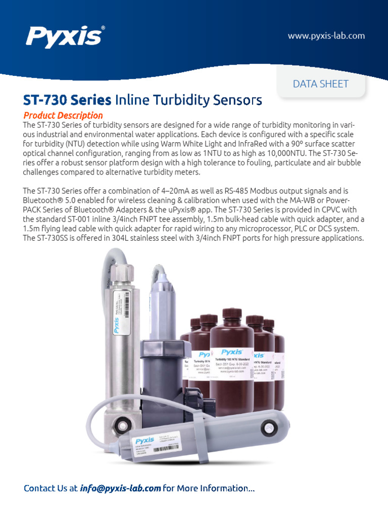 St 730 Series Data Sheet | PDF | Bluetooth | Calibration