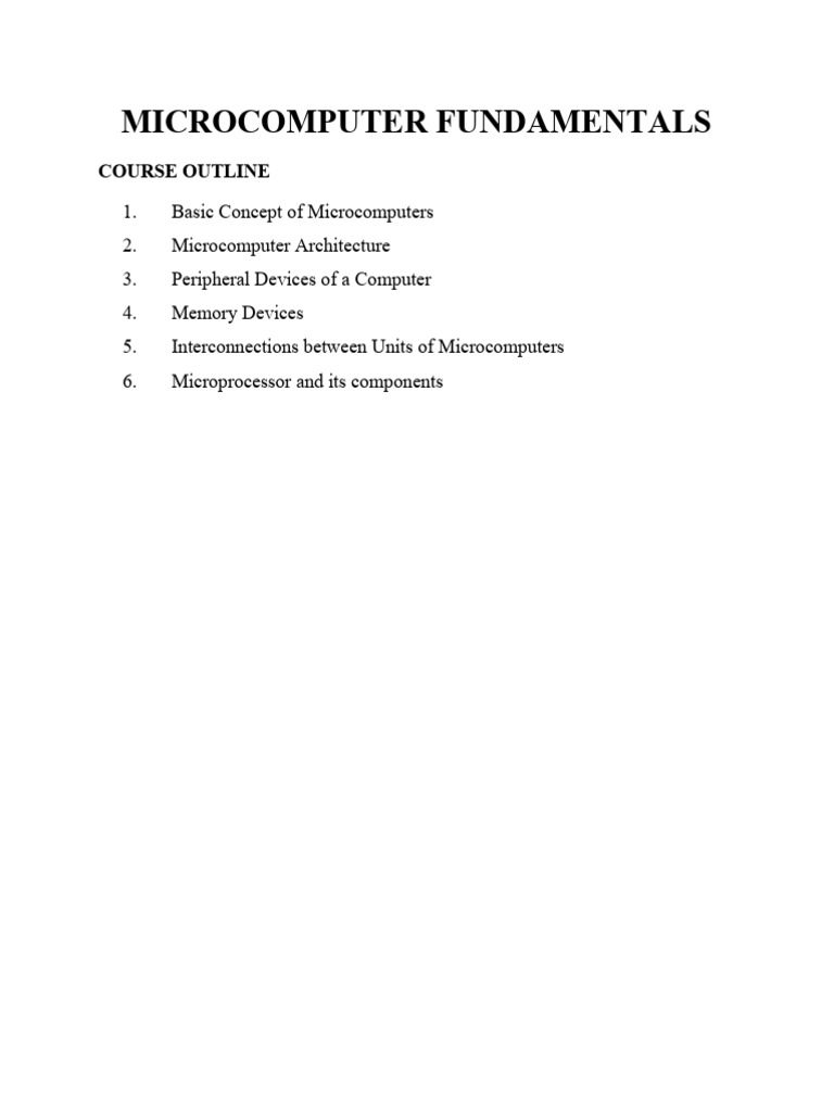 Basic Concept of Microcomputers - 014644 | PDF | Microcomputers | Microprocessor