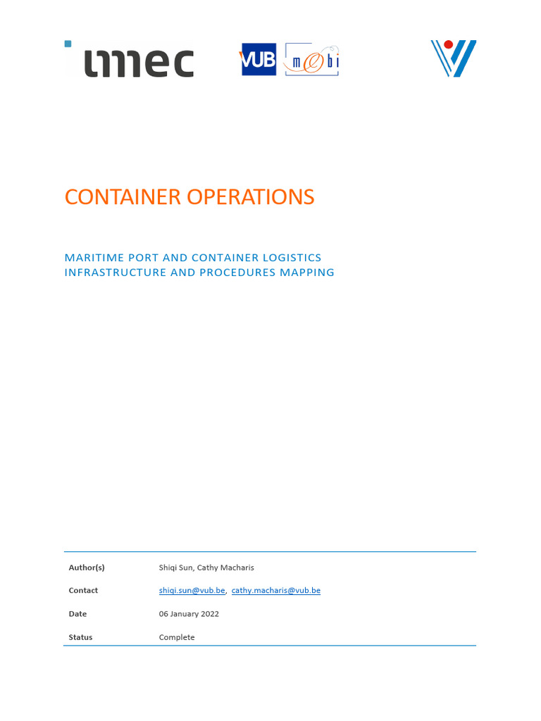 D1.3 - Maritime Port Procedures Mapping (Supply Chain Strategy) | PDF ...