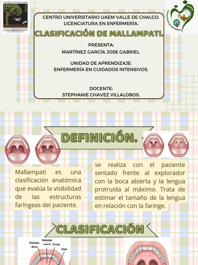Mallampati: Guía para Enfermería | PDF | Servicios médicos de ...
