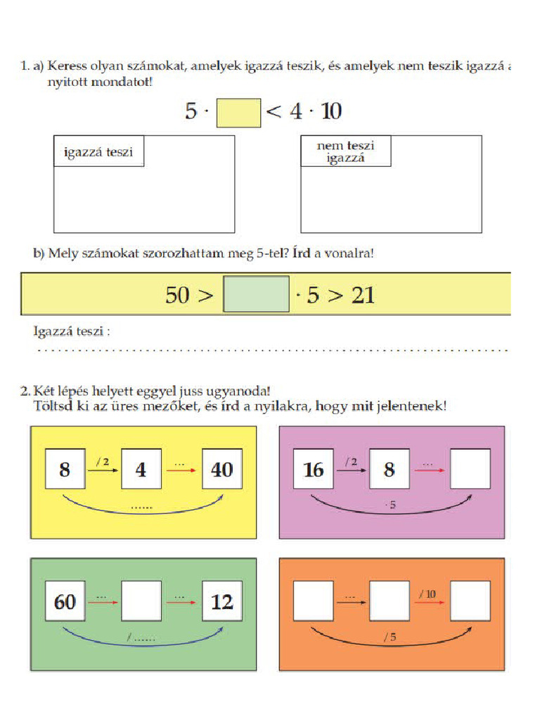 szorzás_osztás_logikai feladatok | PDF