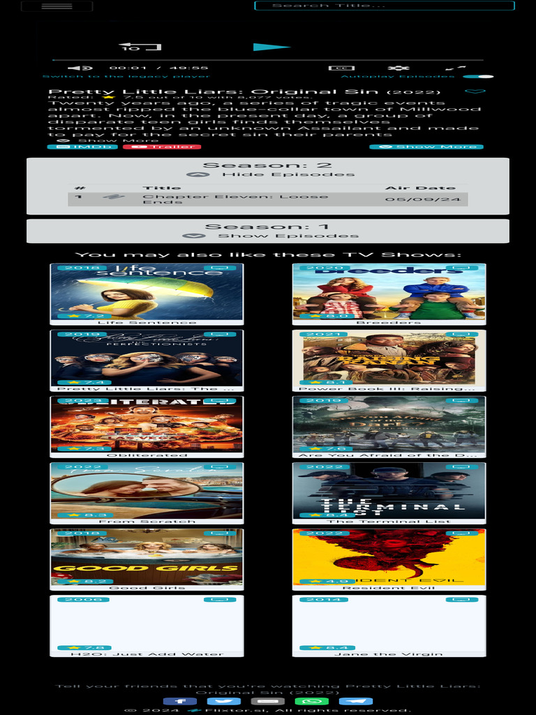 Watch All Episodes of Pretty Little Liars Origina... (2022) | PDF