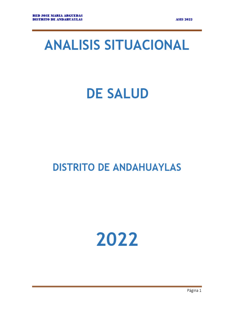 Asis 2022 Distrito Andahuaylas Ok - Fin | Descargar gratis PDF | Río | Septicemia