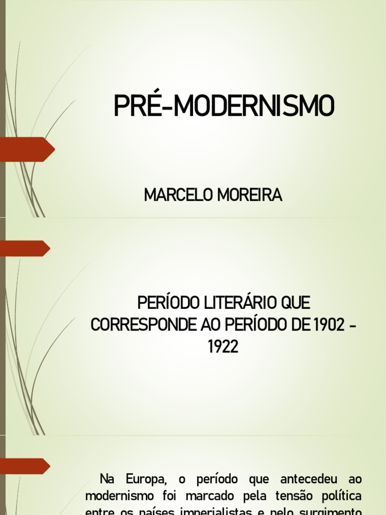 Características do Pré-Modernismo Brasileiro | PDF | Clássicos