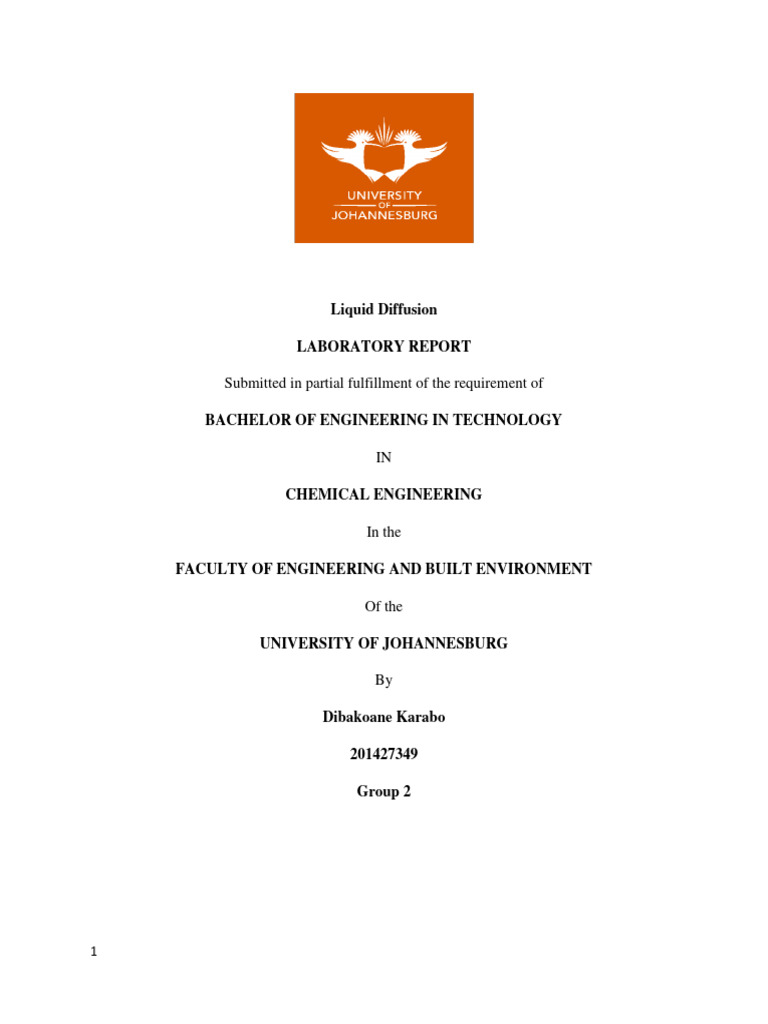 Liquid Diffusion Final | PDF | Diffusion | Molar Concentration
