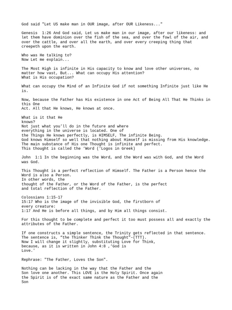 The Trinity | PDF | God The Father | Logos (Christianity)