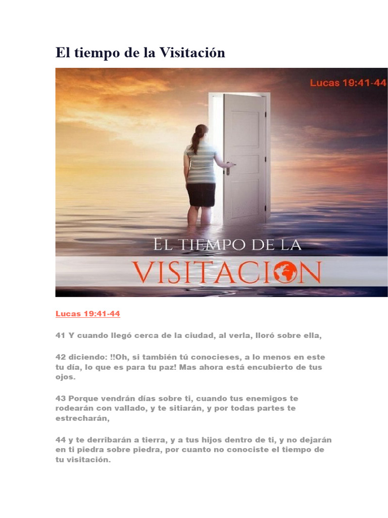 El Tiempo de la Visitación Divina | PDF | Sarah | Jesús