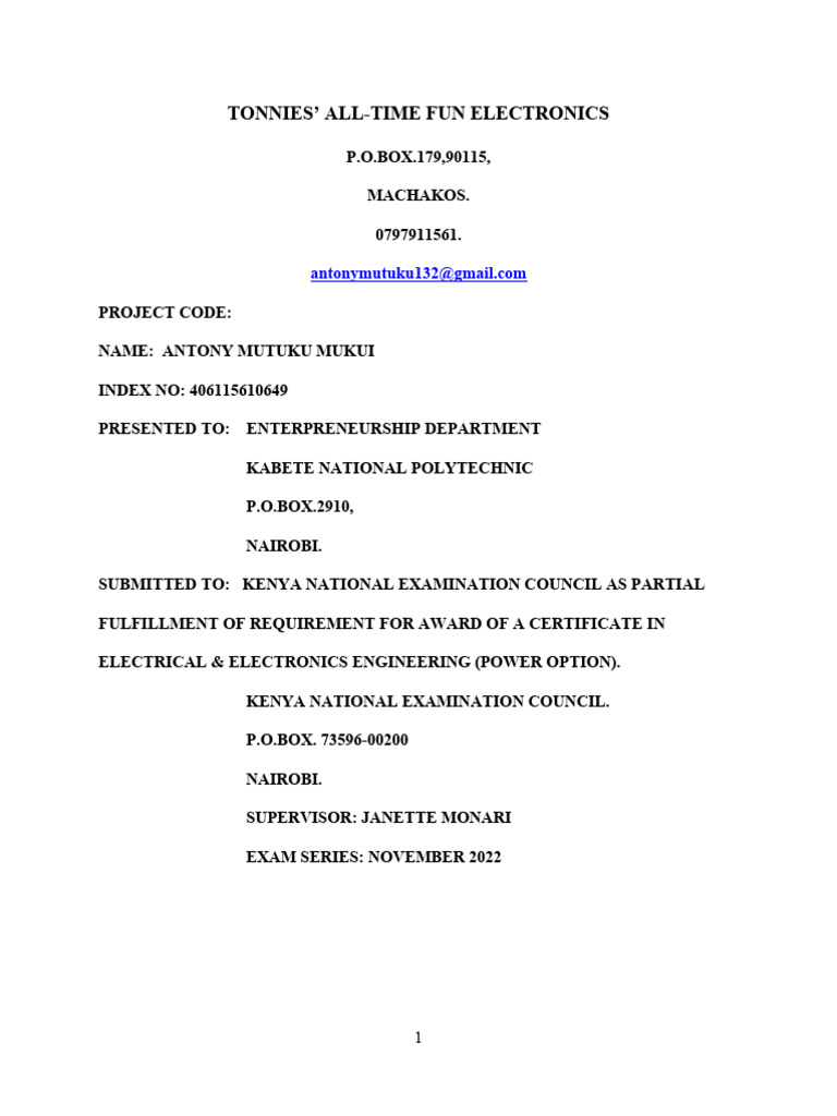 Antony Mutuku Mukui | PDF | Pricing | Business Economics