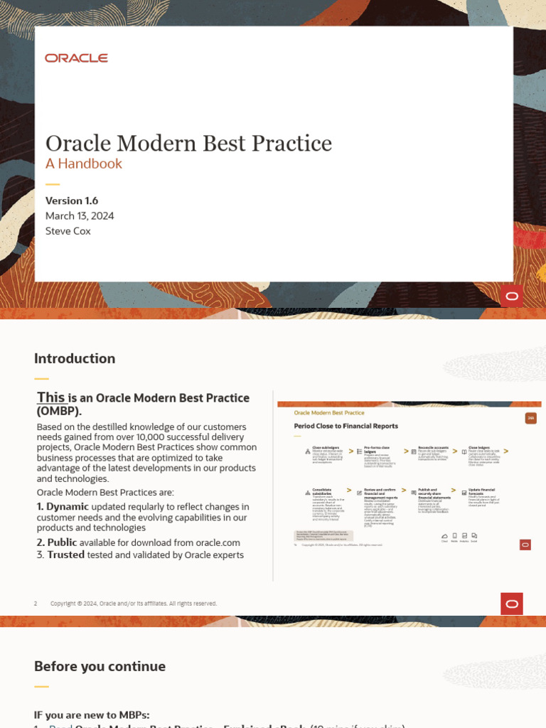 Oracle Modern Best Practice Handbook PDF | PDF | Business Process ...