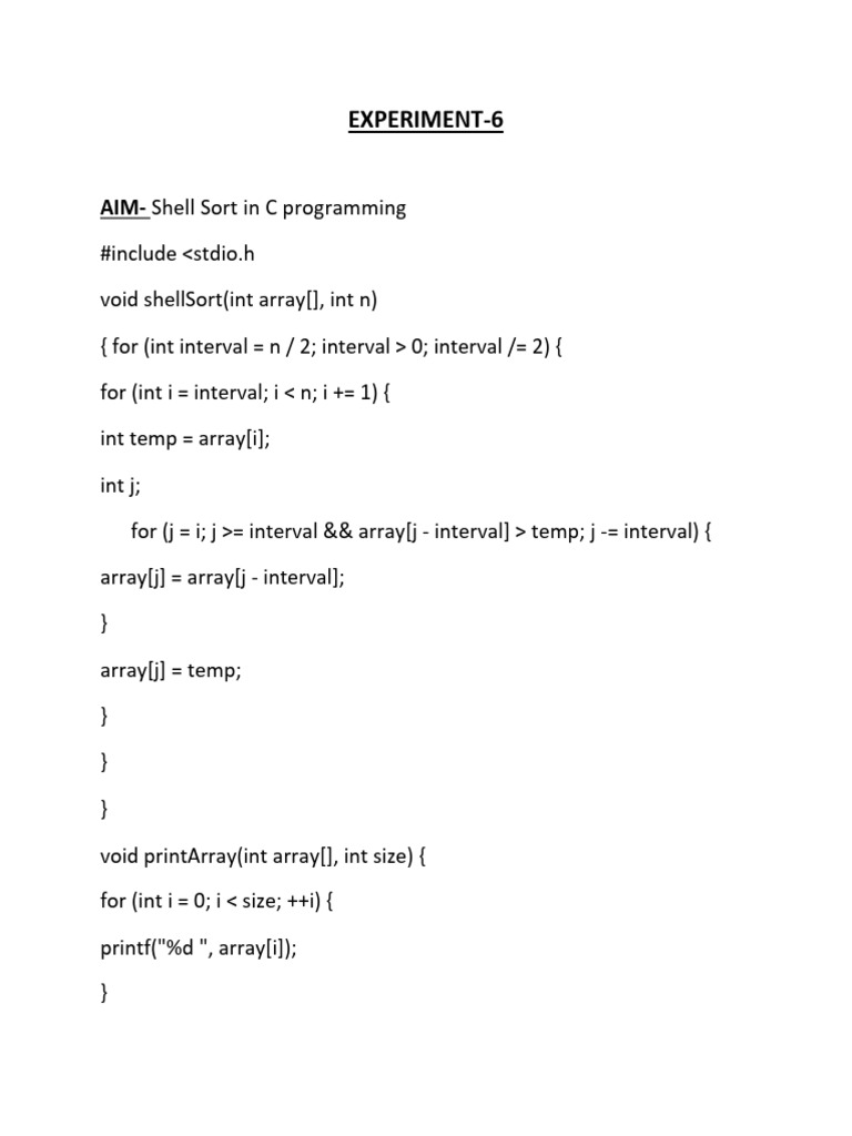 Shell Sort Copy.pdf | PDF