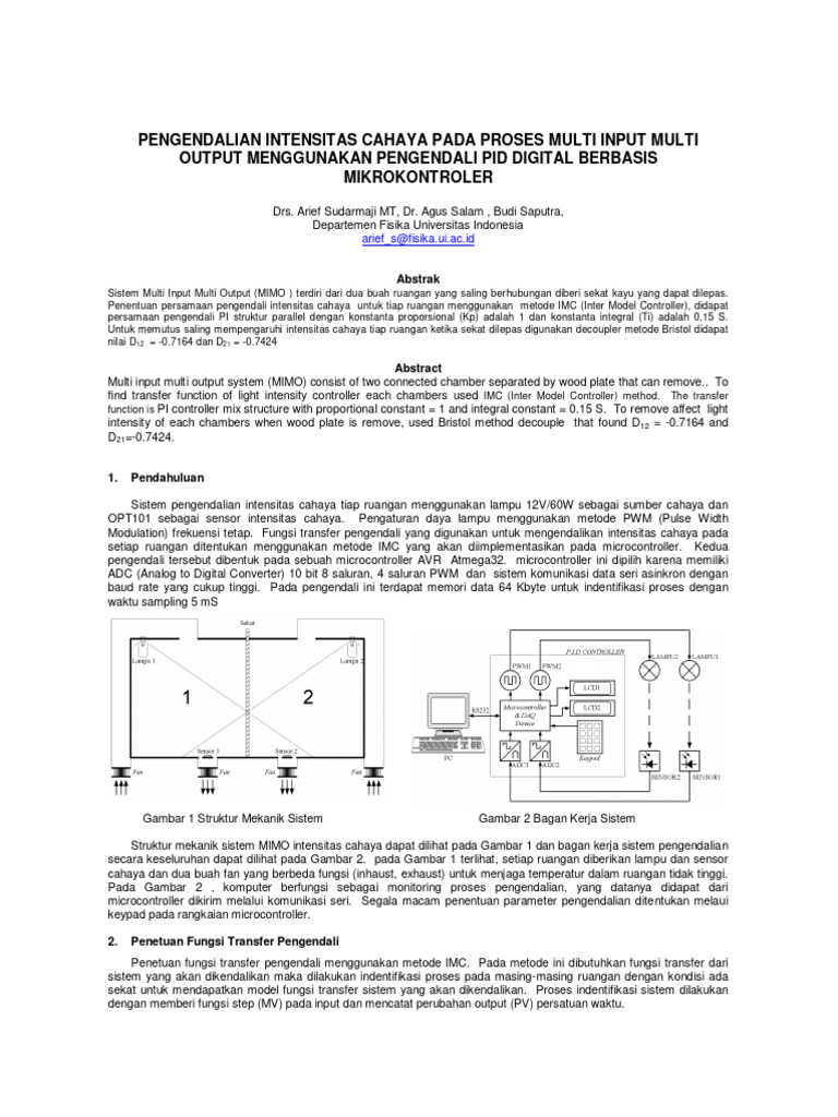Jurnal Pid Mimo Cahaya | PDF | Teknologi & Rekayasa