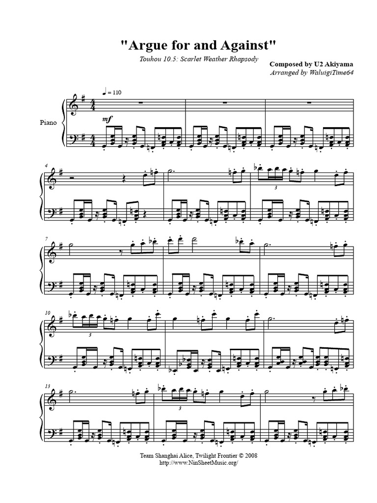 Touhou 105 Scarlet Weather Rhapsody - Argue For and Against | PDF | Multiplayer Video Games ...