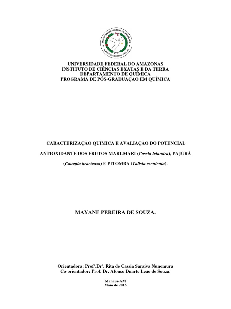 PAJURÁ | PDF | Radical (Química) | Espécies que reagem ao oxigênio