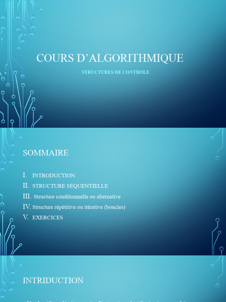 Structures de contrôle en algorithmique | PDF | Structure de contrôle | Mathématiques