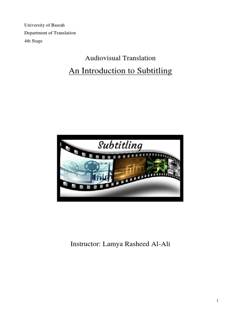 Introduction to Subtitling Techniques | PDF | Typefaces | Bracket