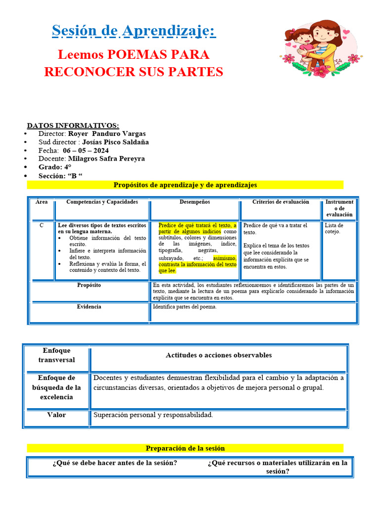 Estructura de Poemas para Primaria | PDF | Poesía | Evaluación
