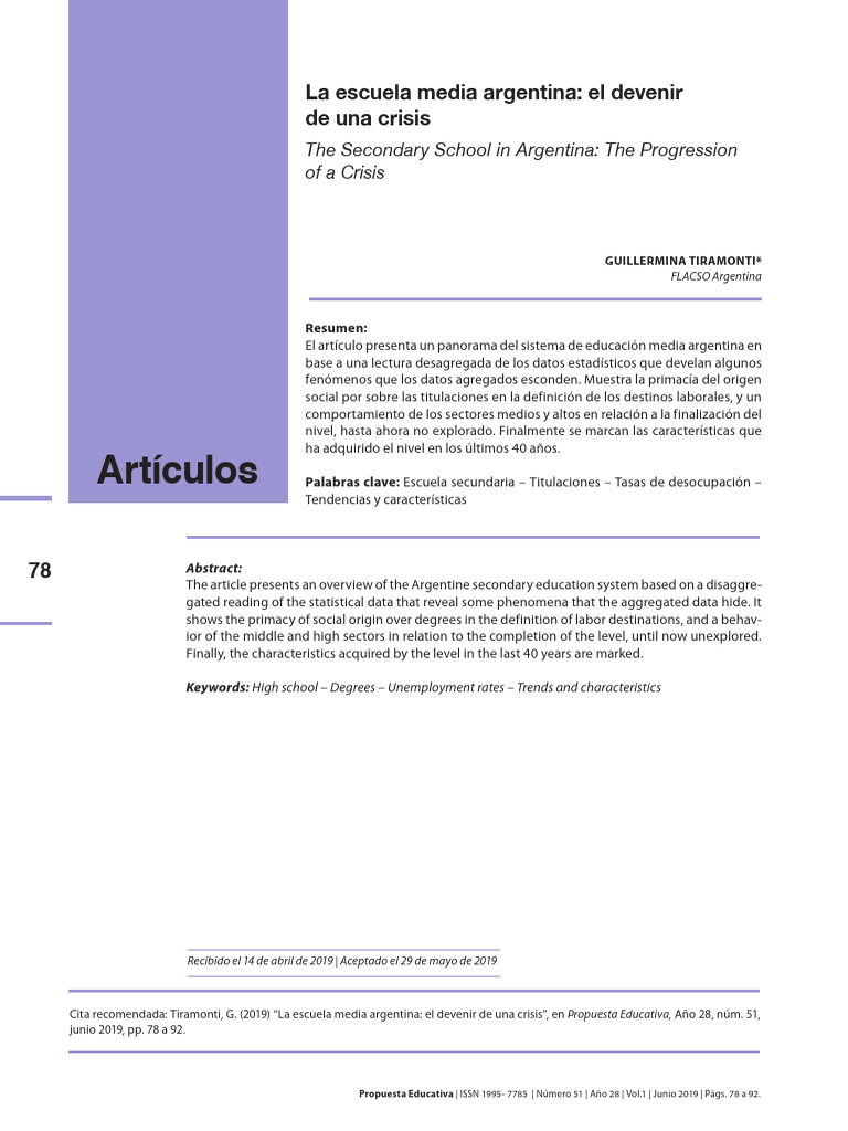 1568 - 09.pdf Tiramonti, El Devenir de La | PDF | Escuelas | Pedagogía