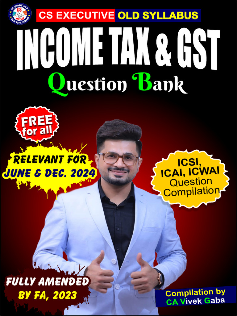 CS Executive OLD SYLLABUS MCQs JUNE 2024 by CA Vivek Gaba | Download Free PDF | Capital Gains ...